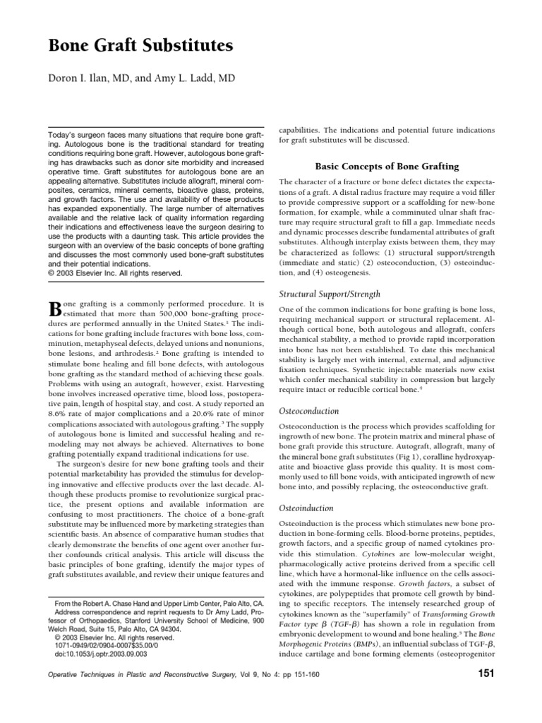 Bone Graft Substitute | PDF