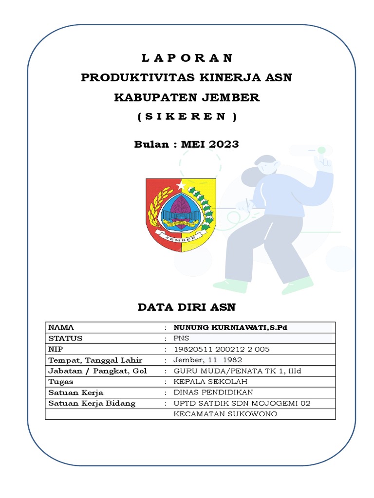 Cover Dan Rekap Produktivitas Kinerja Sikeren | PDF