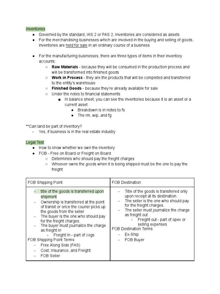 INTACC 1 - Inventories | PDF | Cost Of Goods Sold | Inventory