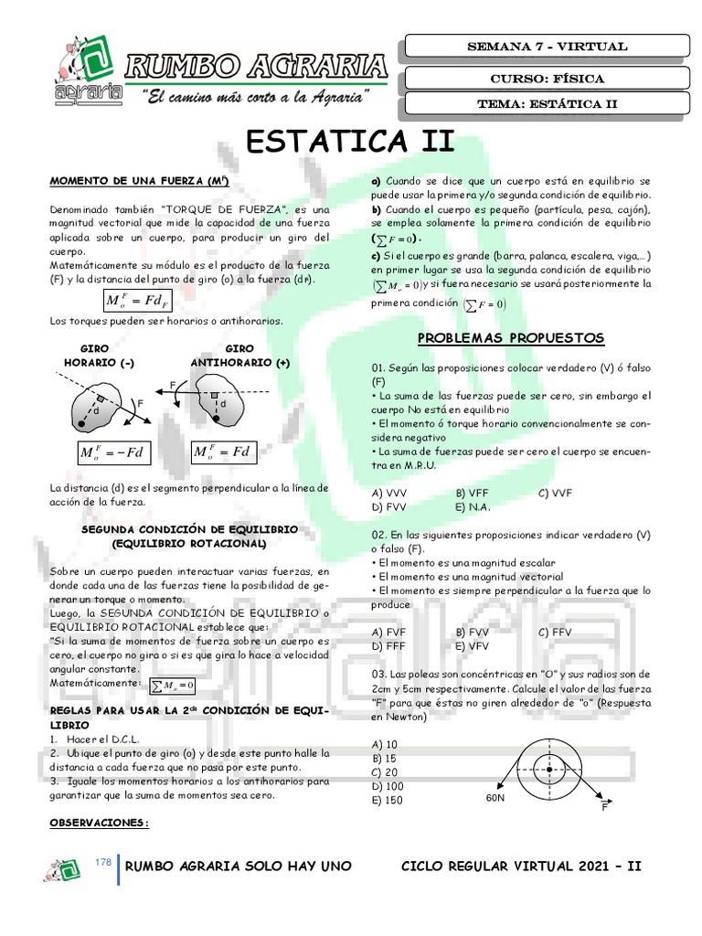 Estatica Ii | PDF | Esfuerzo de torsión | Fuerza