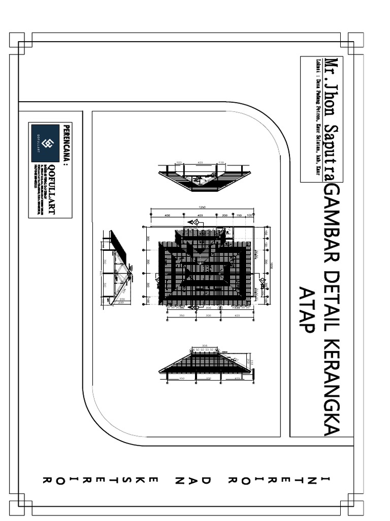 Detail Rangka Atap Kayu Mr. Jhon Saputra | PDF