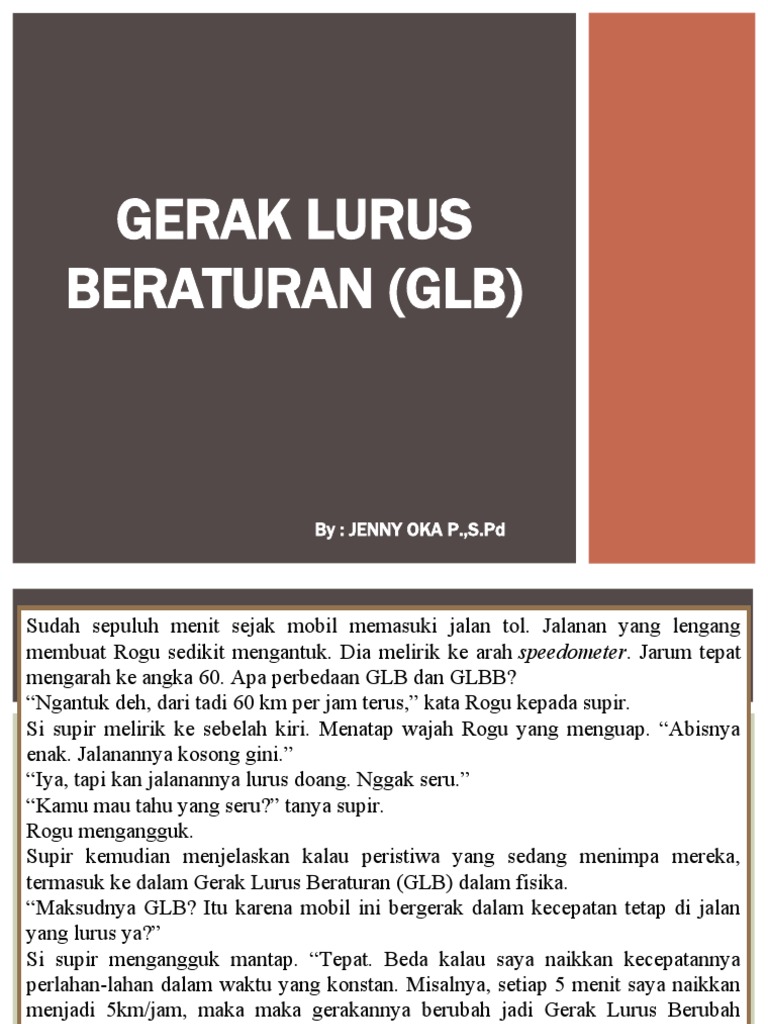 GERAK LURUS BERaturan (GLB) | PDF