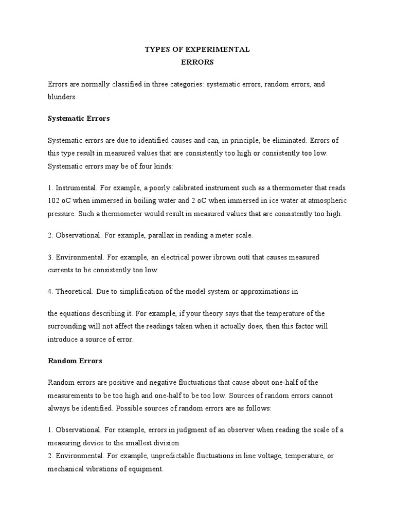 Types of Experimental | PDF