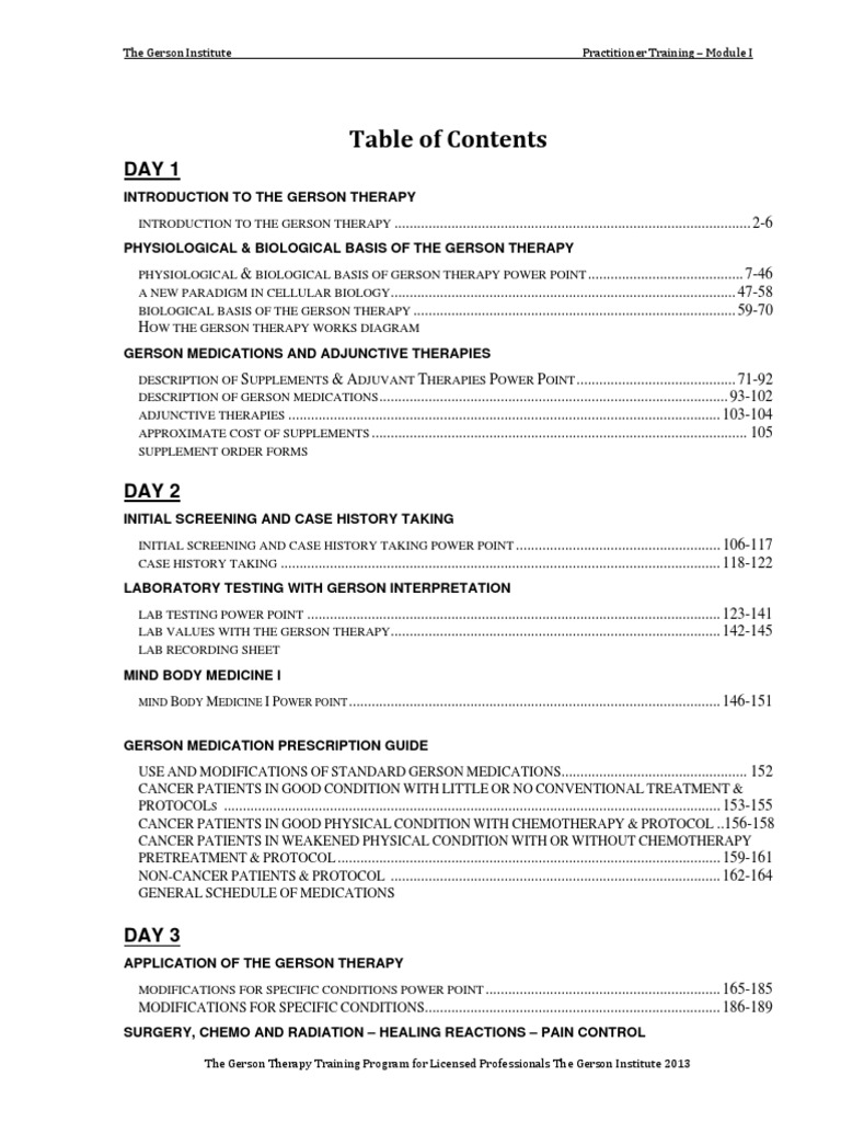 DR Max Gerson, Charlotte Gerson - Gerson Therapy - Gerson Therapy Manual Training For ...