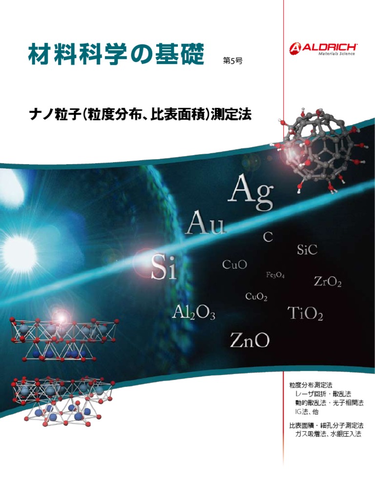 ナノ粒子（粒度分布、比表面積）測定法 材料科学の基礎 5 Pdf