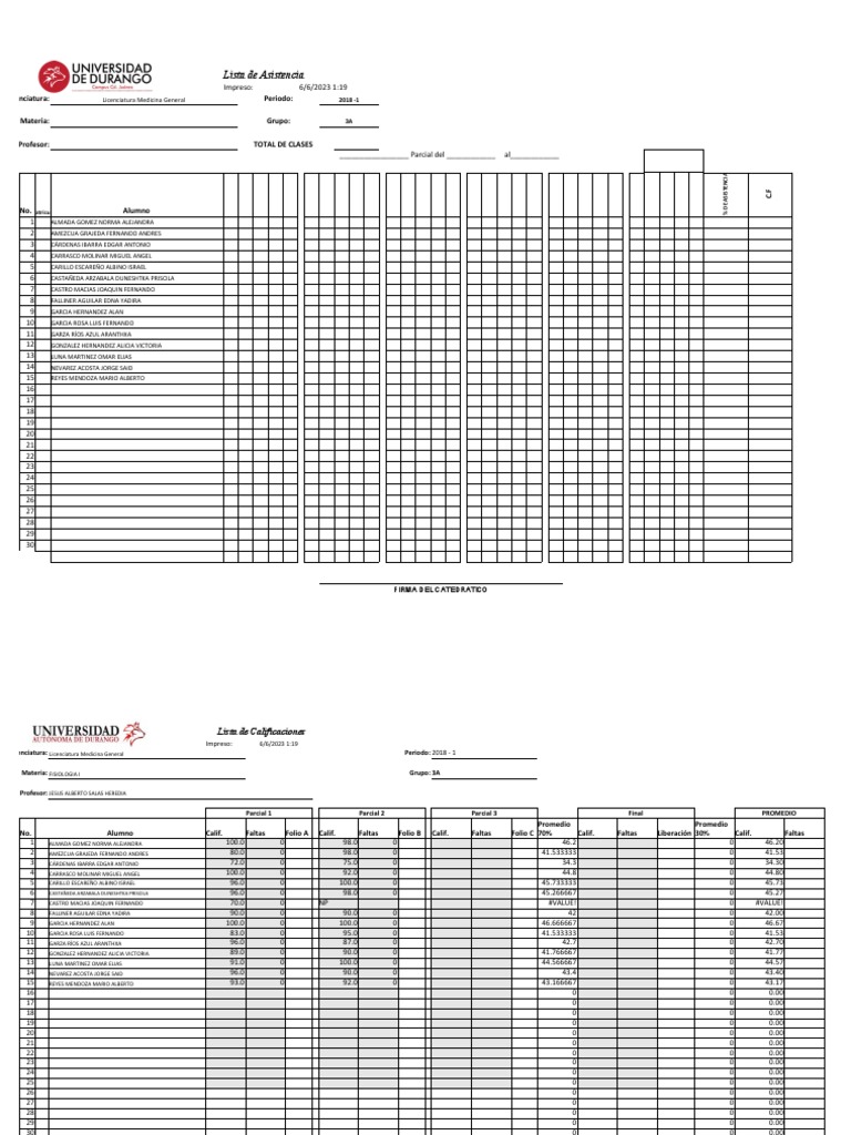 3A Lista Ok Segundo Parcial | PDF