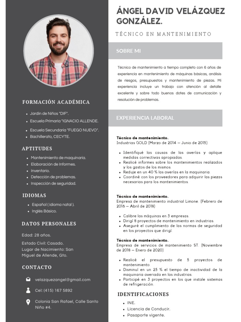 Currículum Corporativo Minimalista Azul marino (1) | PDF