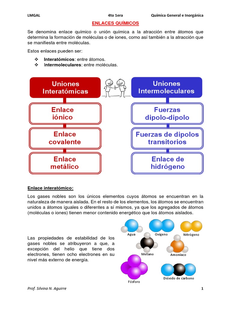 Cuadernillo Uniones Químicas 41 2023 | PDF | Enlace químico | Polaridad ...