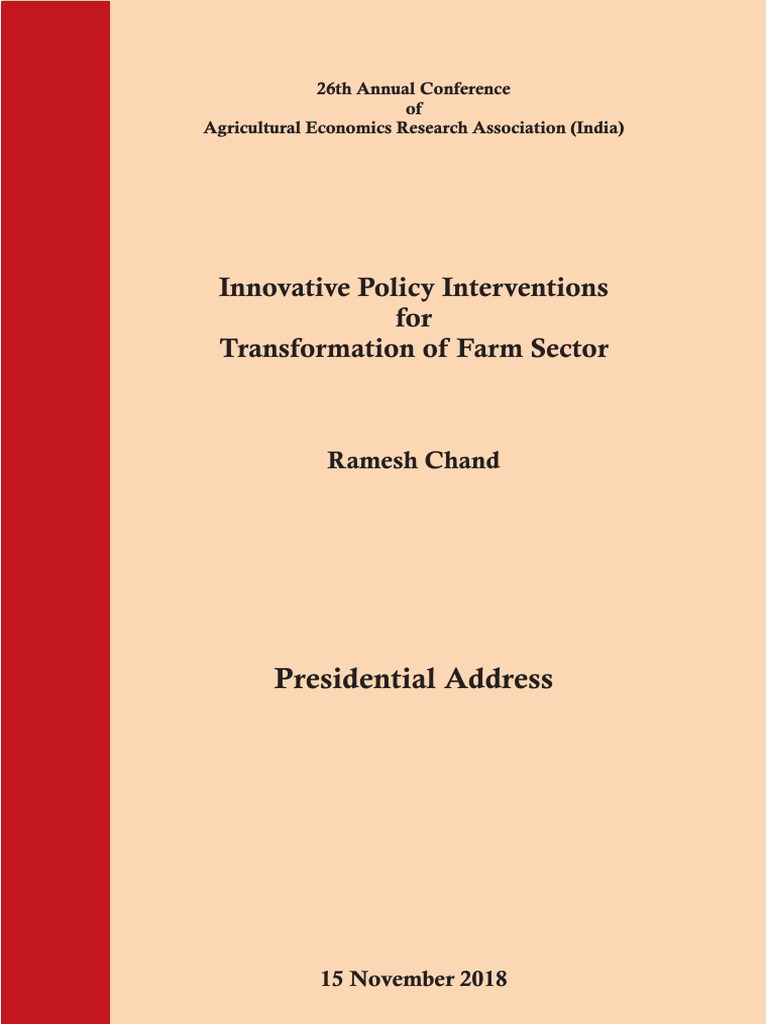 Innovative Policy Interventions For Transformation of Farm Sector | PDF ...