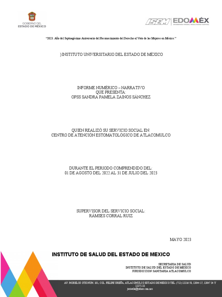 Informe Narrativo Ss | PDF