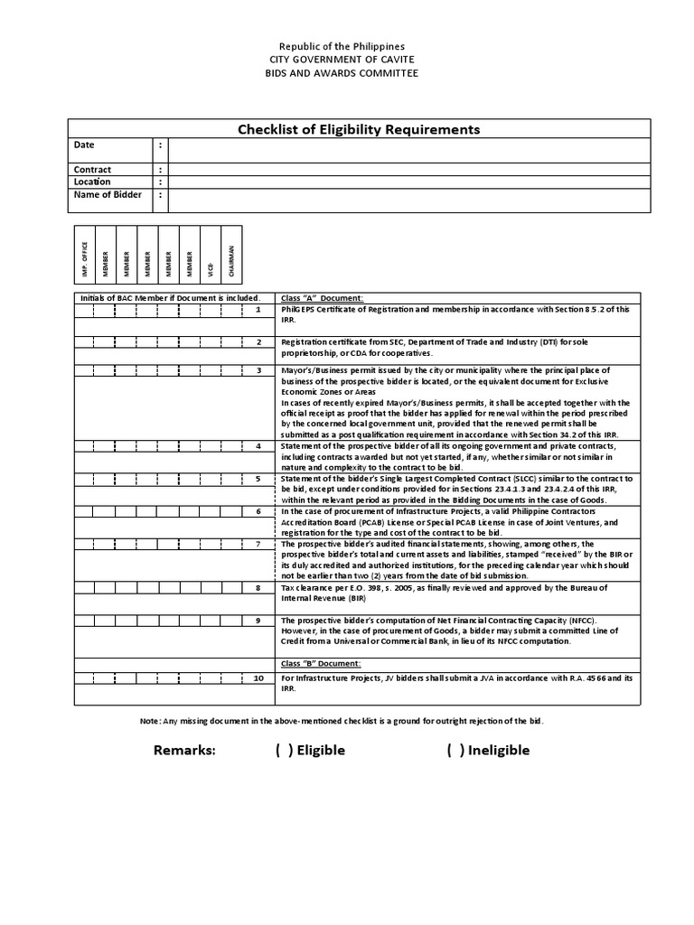 Bac Checklist | PDF | Economies | Business