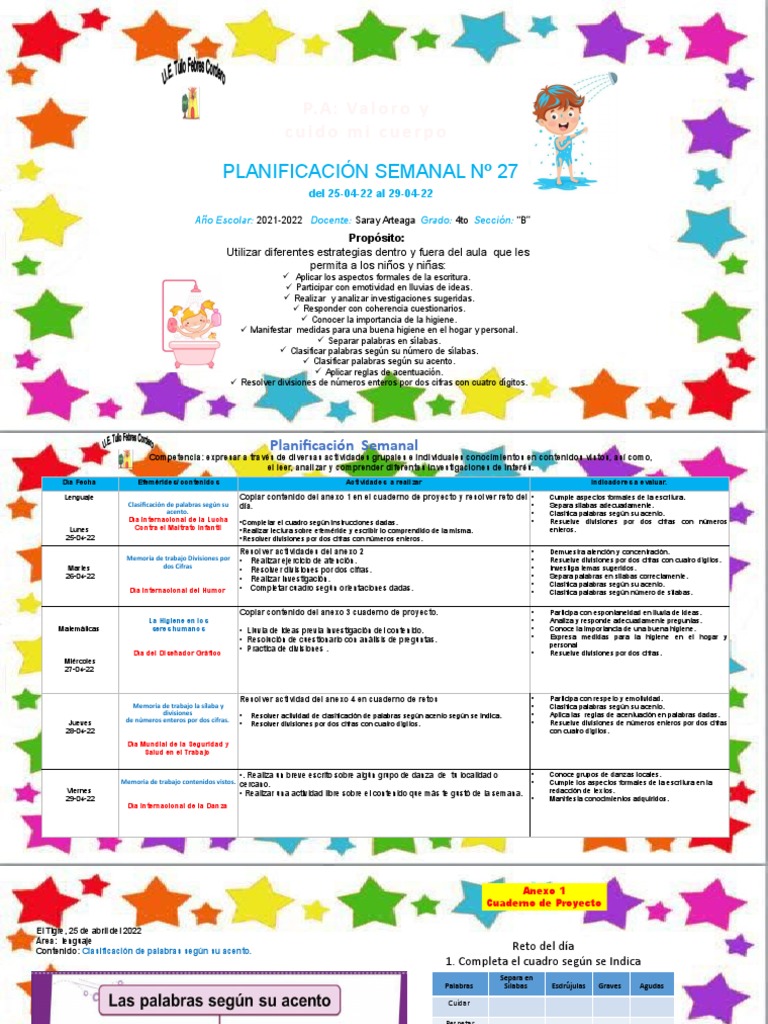 Planificación Semana | PDF