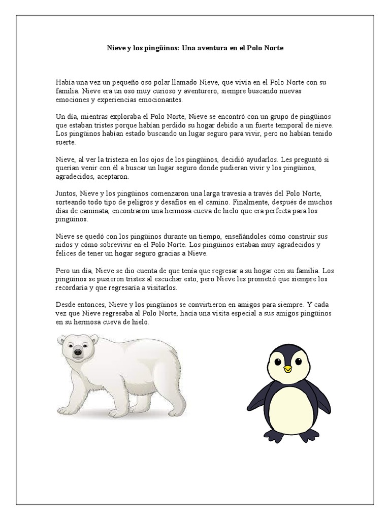 Nieve y Los Pingüinos | PDF