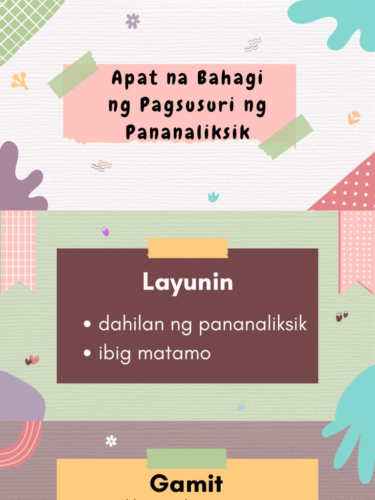 Apat na Bahagi ng Pagsusuri ng Pananaliksik | PDF