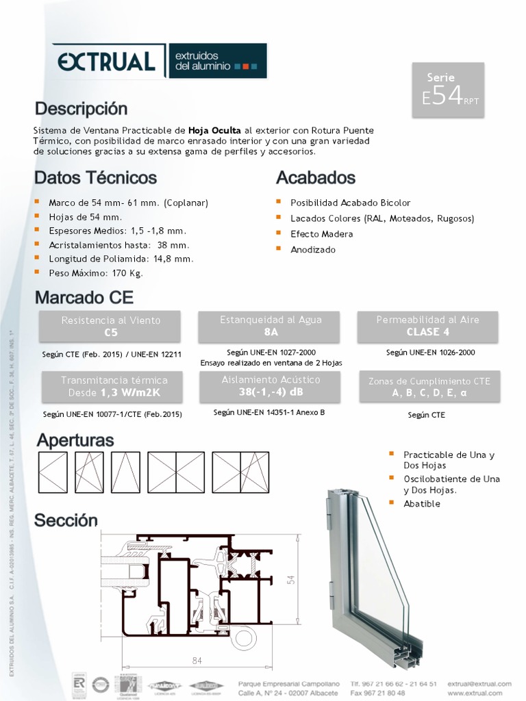 Ficha Tecnica E-54 RPT | PDF