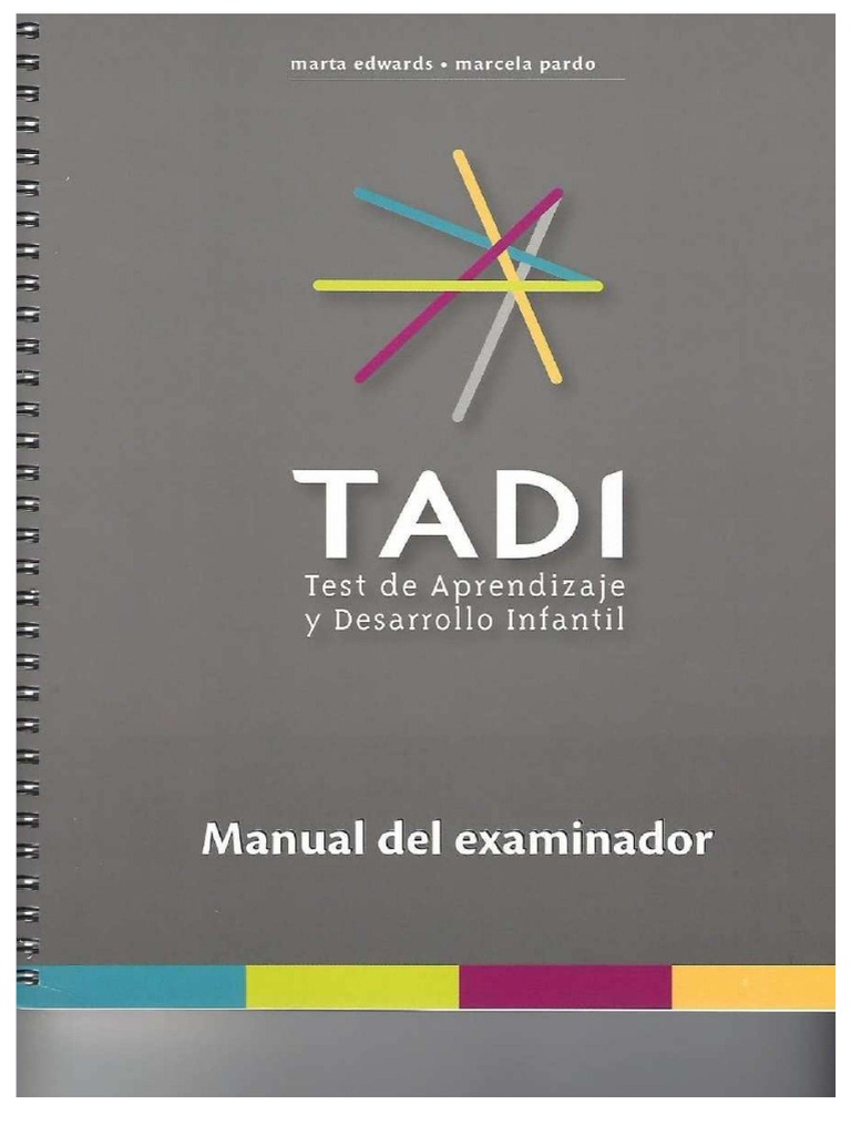 PDF Tadi Manual Del Examinador | PDF