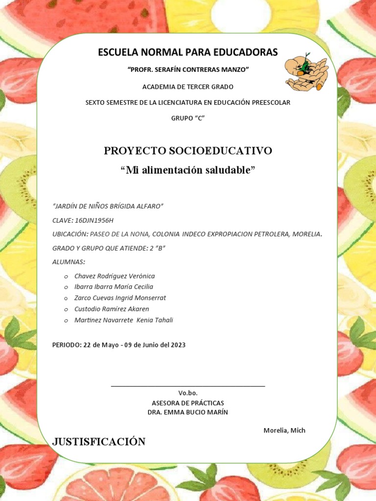 Proyecto Mi Alimentacion Saludable | PDF | Alimentos | Nutrición