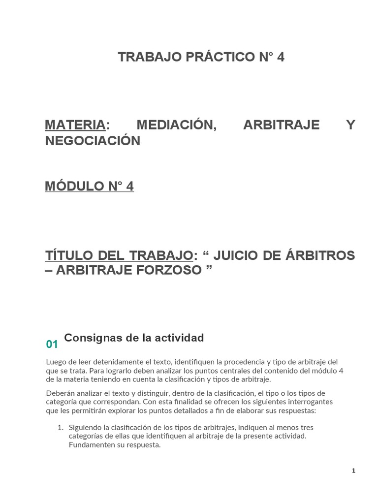 TP 4 Mediacion - NG? | PDF | Arbitraje | Caso de ley