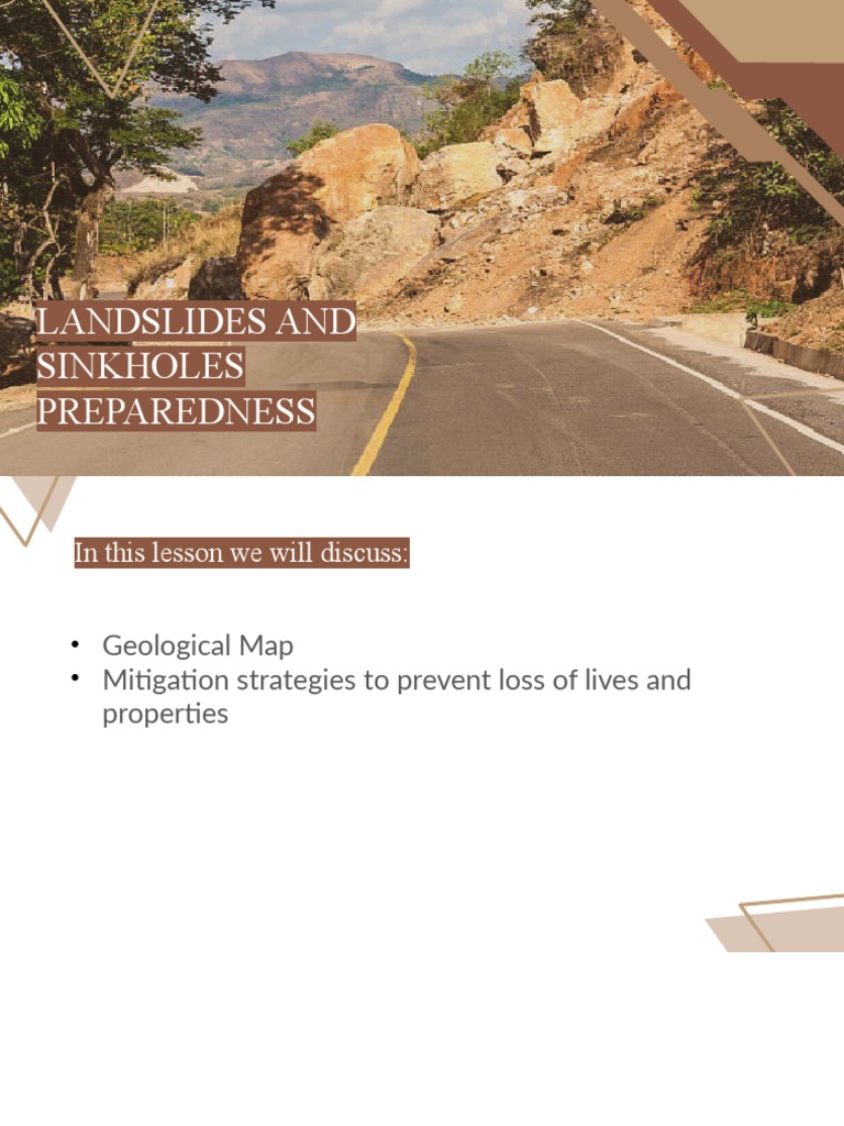 Lesson 8 Landslides and Sinkholes Preparedness | PDF | Landslide | Map