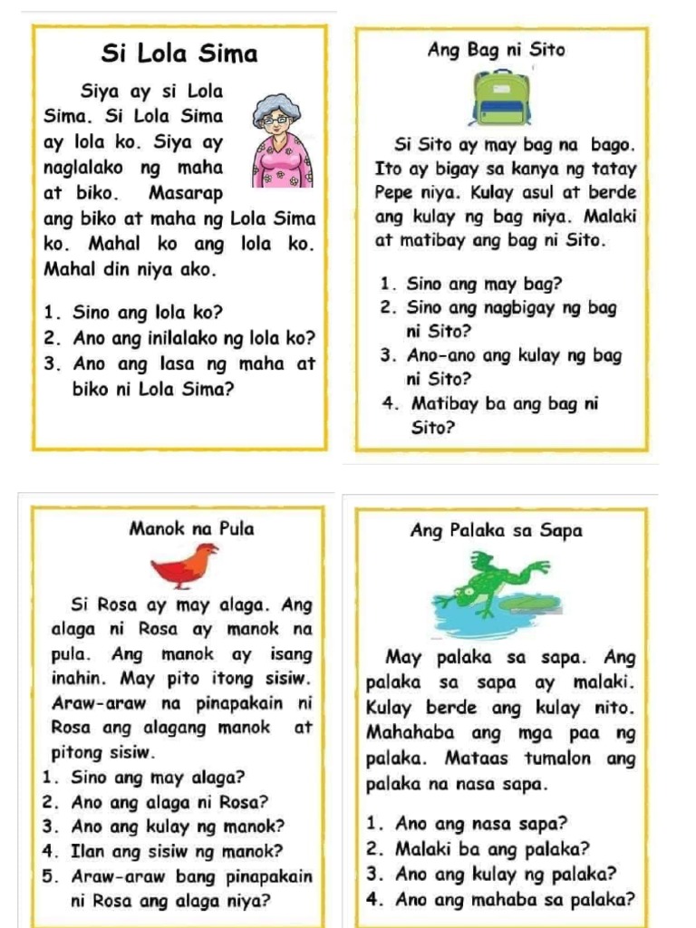 READING_COMPREHENSION_FILIPINO2 | PDF