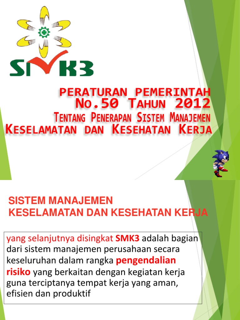 Penerapan SMK3 PP50 (Materi Presentasi) | PDF