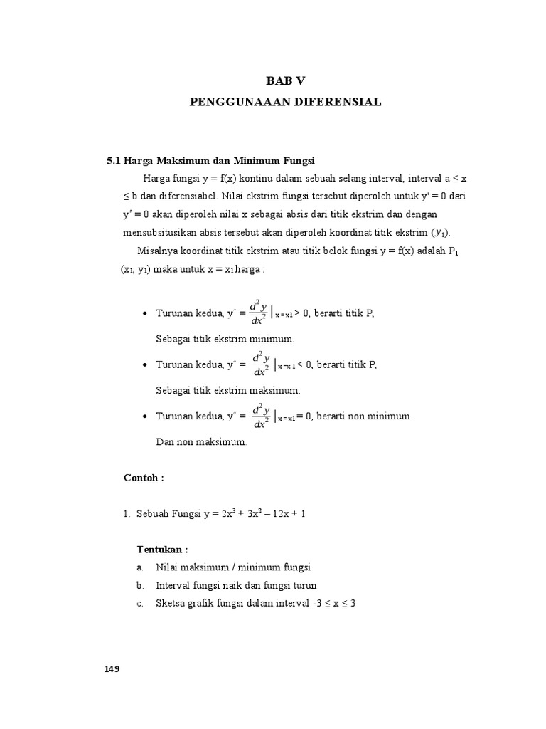 Kalkulus Penggunaan Diferensial | PDF