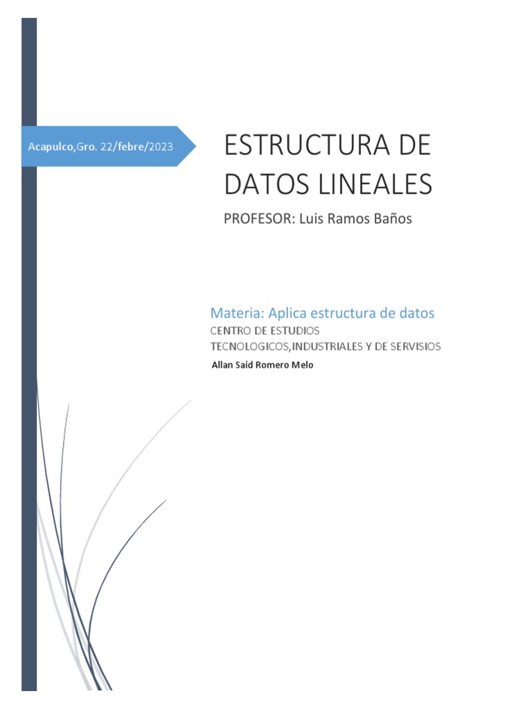 Estructura de Datos Lineales | PDF | Ciencias de la Computación | Informática