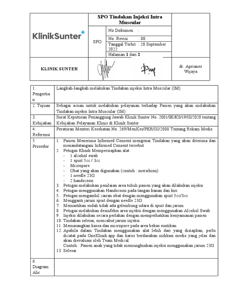 SPO Injeksi Intra Muskular | PDF