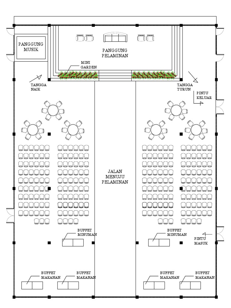 Layout Pernikahan Auditorium Untan | PDF
