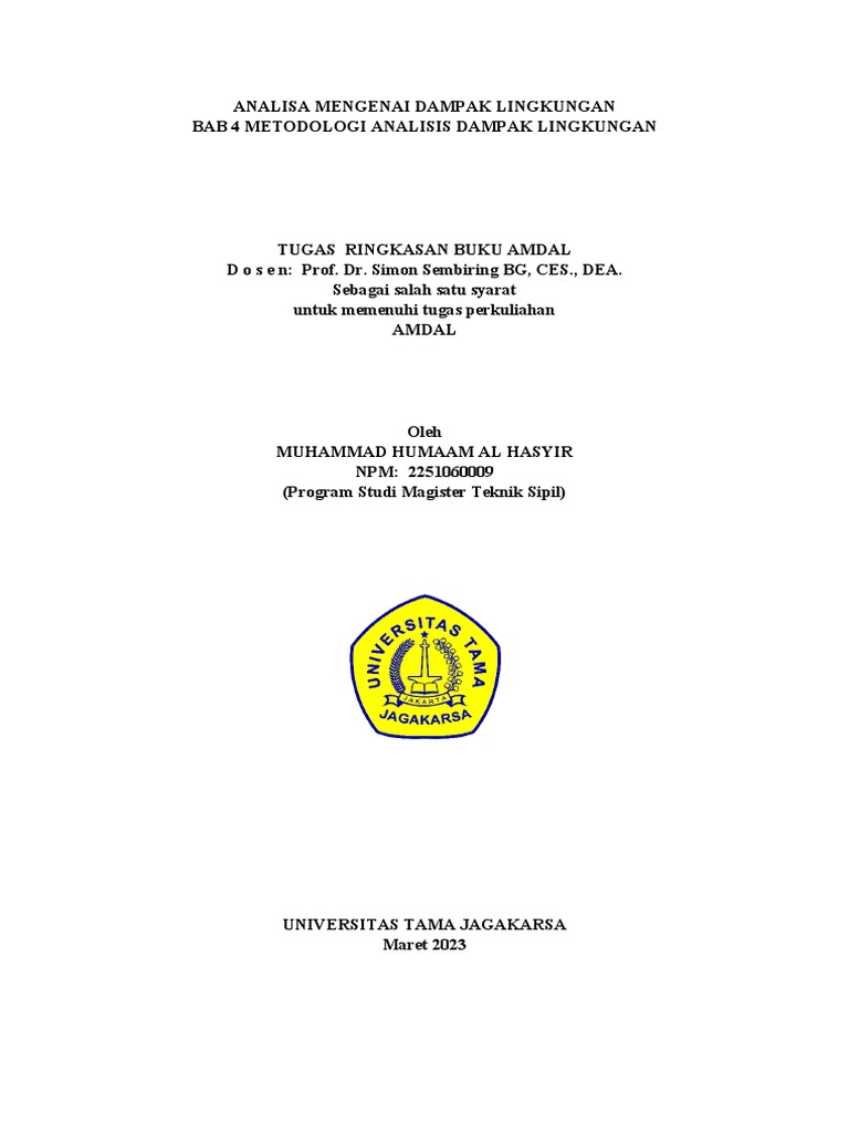 BAB-4 Amdal - M Humam Al | PDF | Sains & Matematika