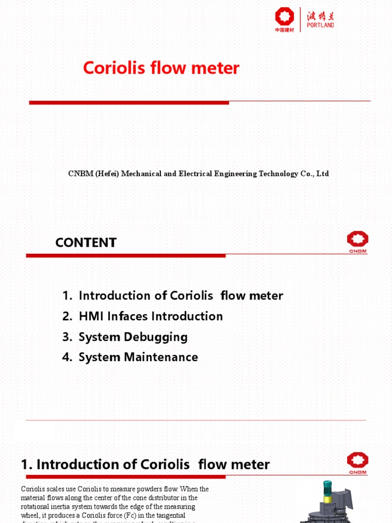 Coriolis Flow Meter Instruction - Share | PDF | Flow Measurement ...