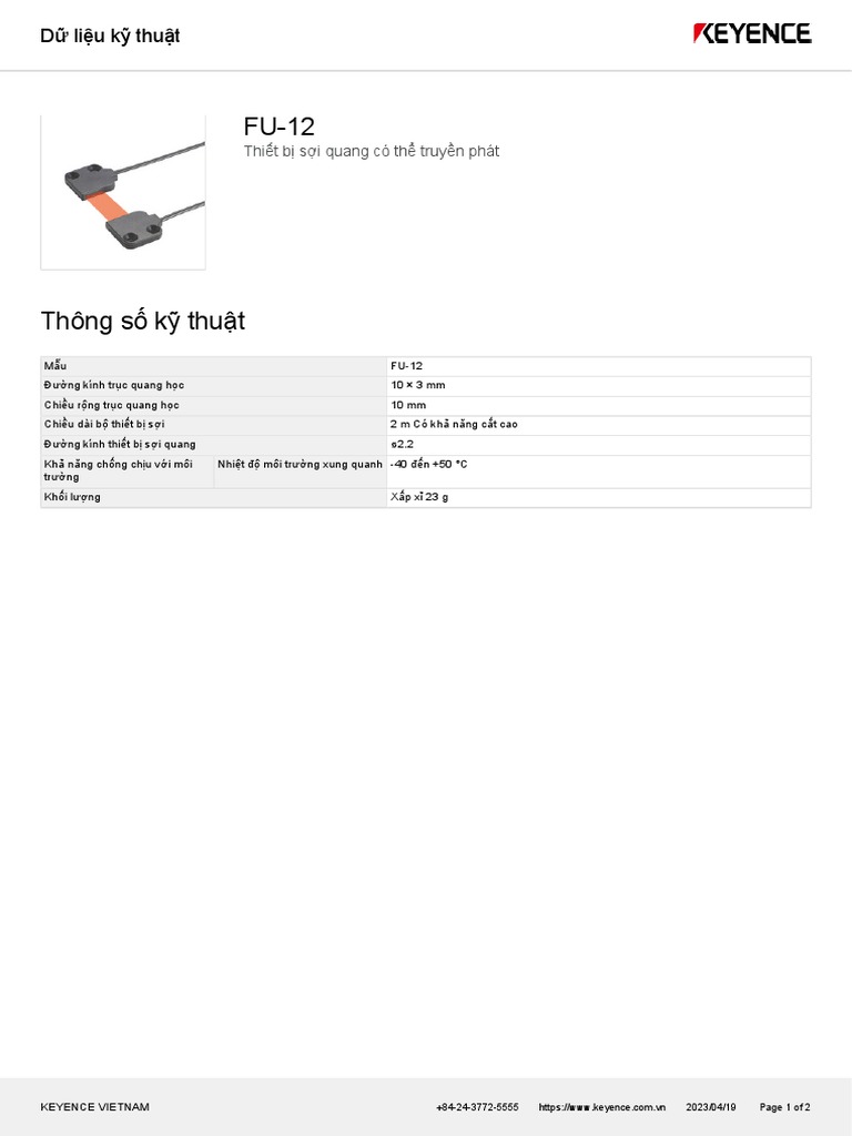 FU-12_Datasheet | PDF