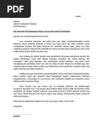 Contoh Surat Rayuan Pengurangan Bayaran AKPK | PDF | Pengelolaan Keuangan & Uang