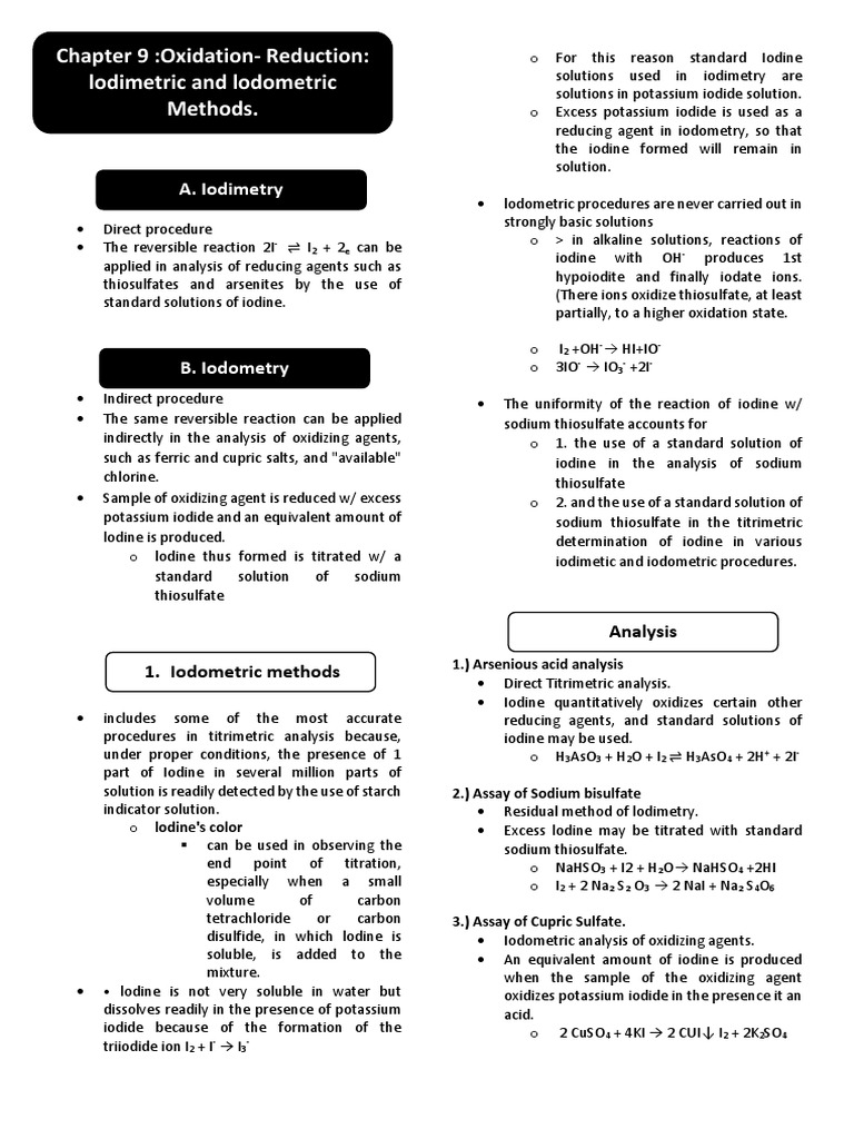 QC 1 Lec Chapter 9 | PDF | Chemistry | Chemical Substances