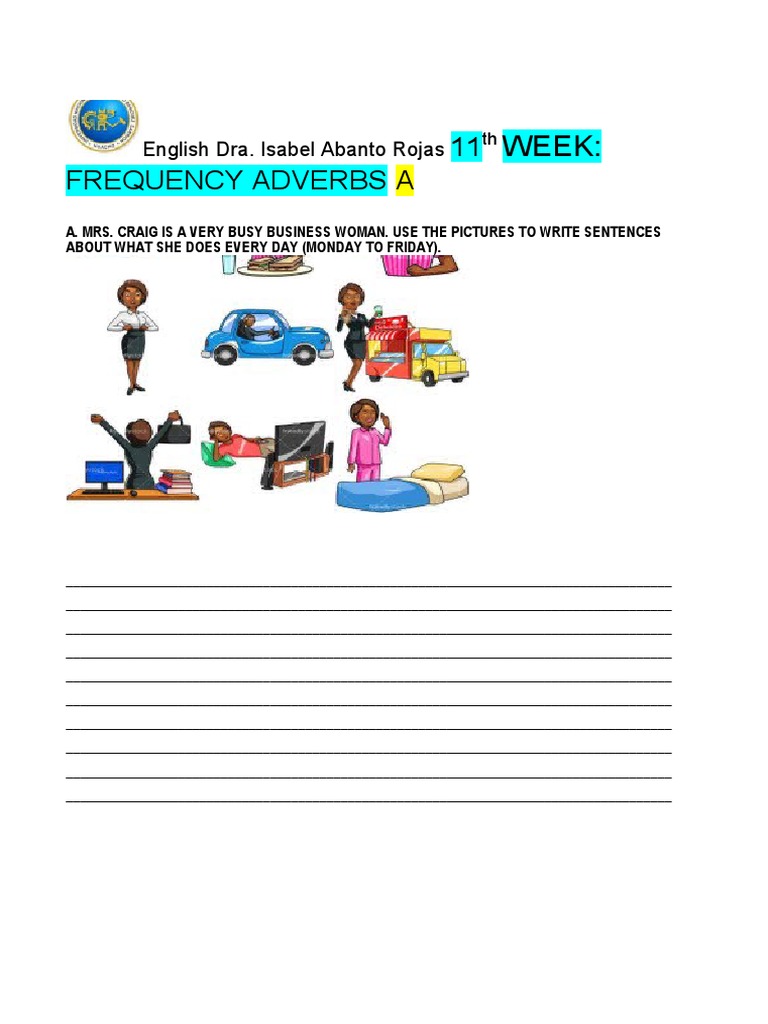 Frequency Adverbs Exercises | PDF | Workweek And Weekend