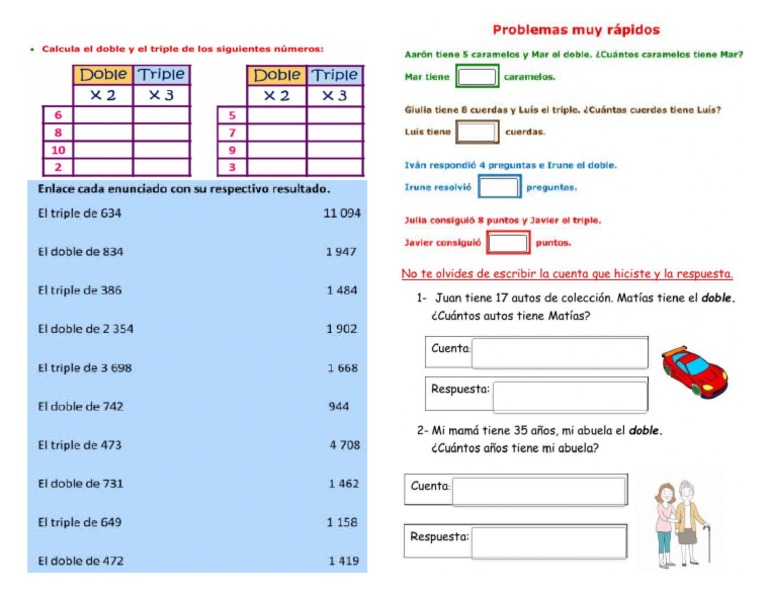 Practica de Doble y Triple | PDF