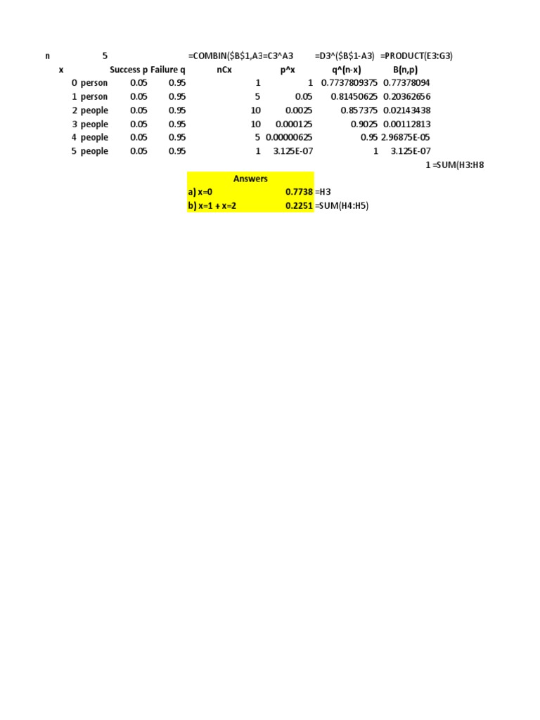 Binomial Examples - SOLVED | PDF | Statistics | Statistical Theory