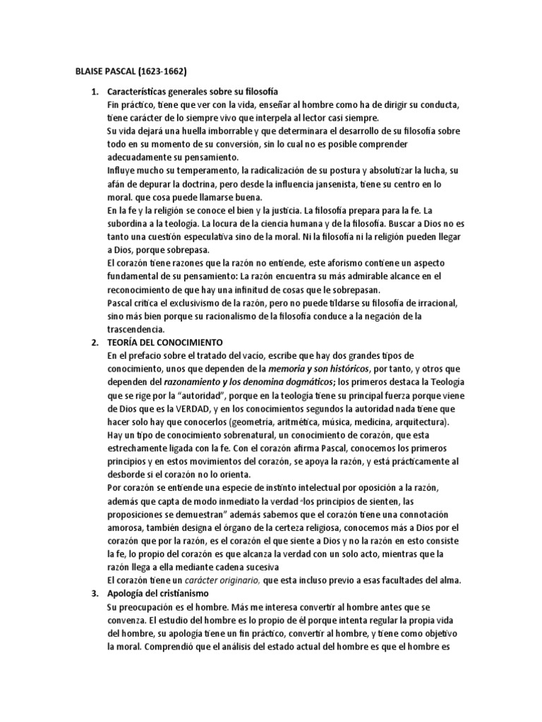 2 Pascal | PDF | Razón | Fe