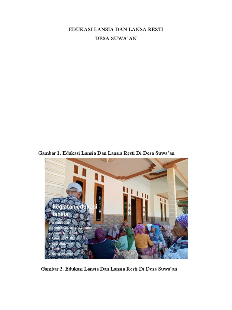 Edukasi Lansia Dan Lansa Resti Suwa'an | PDF | Pengembangan Diri | Kesehatan Holistik