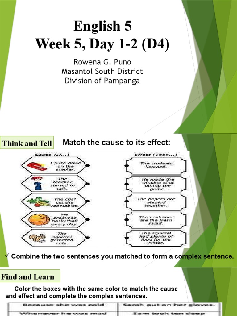 Grade 5 PPT English Q4 W5 Day 1-5 | PDF