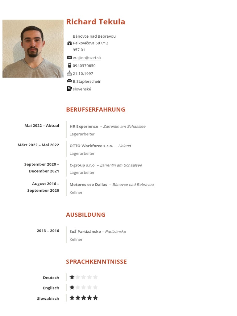 Lebenslauf Richard Tekula-1-1 | PDF