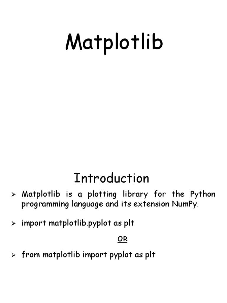 Matplotlib | PDF | Vision | Computer Science Matplotlib | PDF | Vision | Computer Science