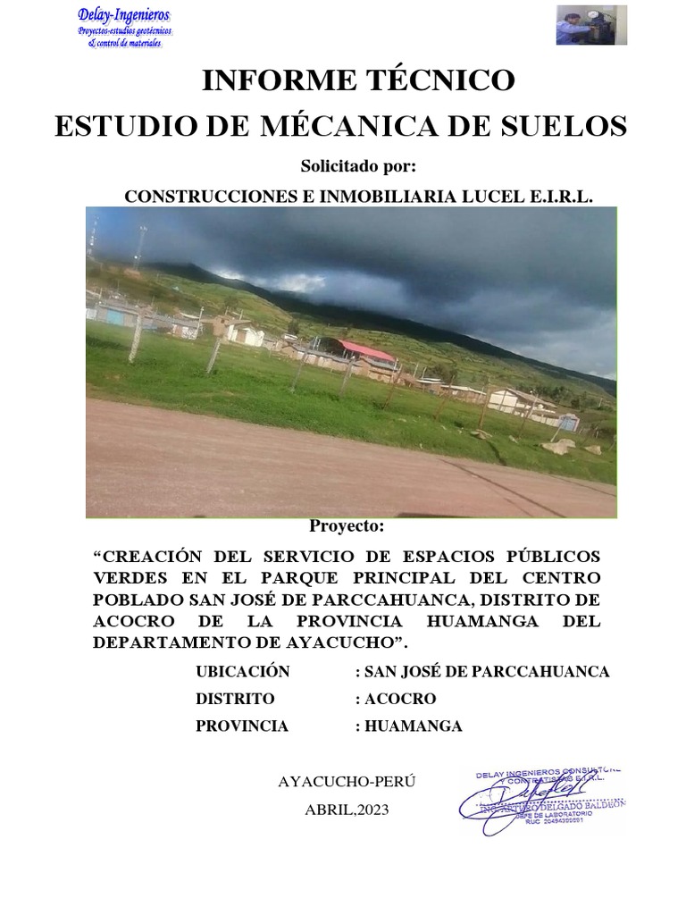 Estudio de Mecanica de Suelos | PDF | Andes | Temblores