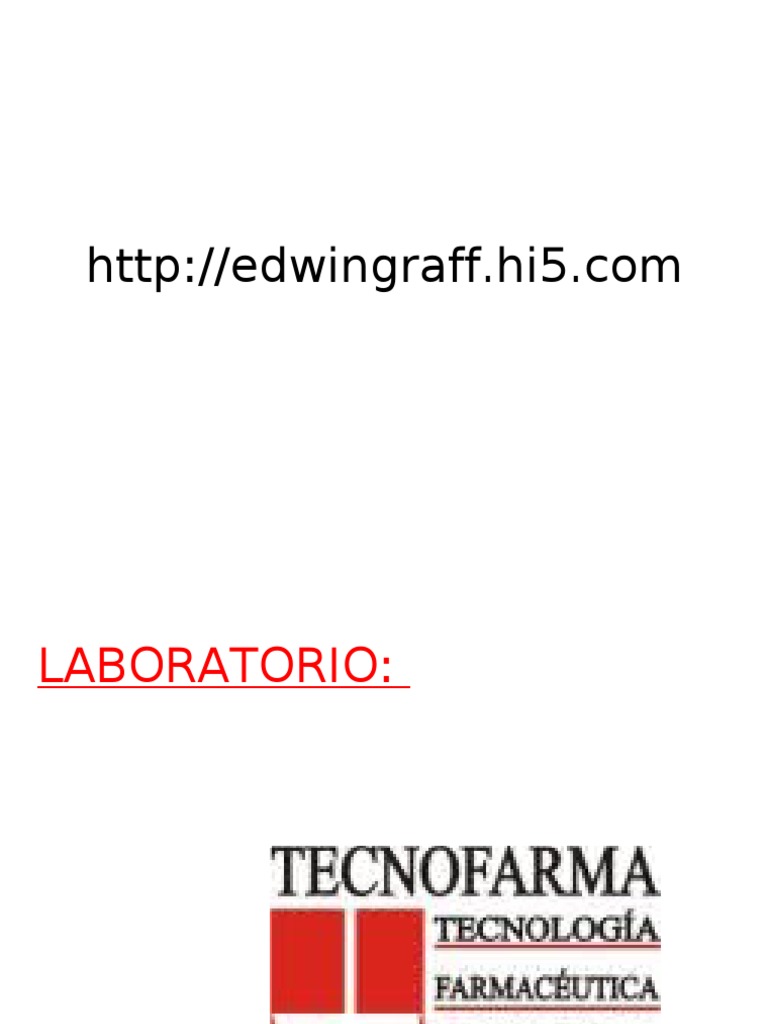 Laboratorio TECNOFARMA | PDF