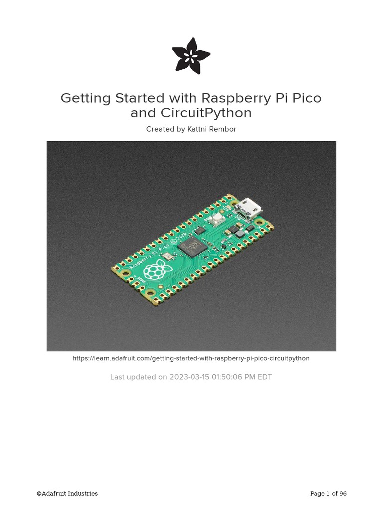 Getting Started With Raspberry Pi Pico Circuitpython Pdf