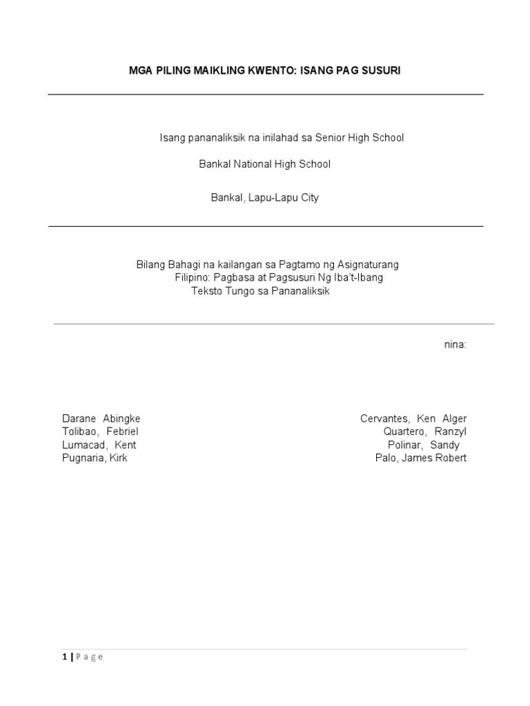 Mga Piling Maikling Kwento1234 3 | PDF Mga Piling Maikling Kwento1234 3 | PDF