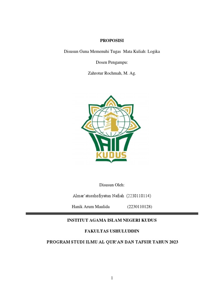 Panduan Proposisi dalam Logika | PDF