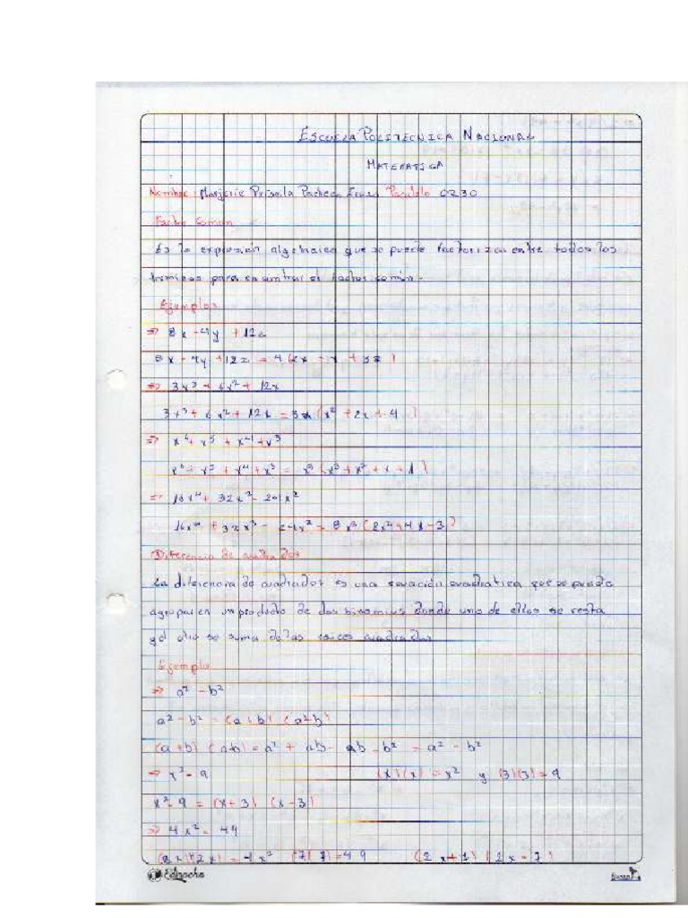 Deber de Matematica | PDF