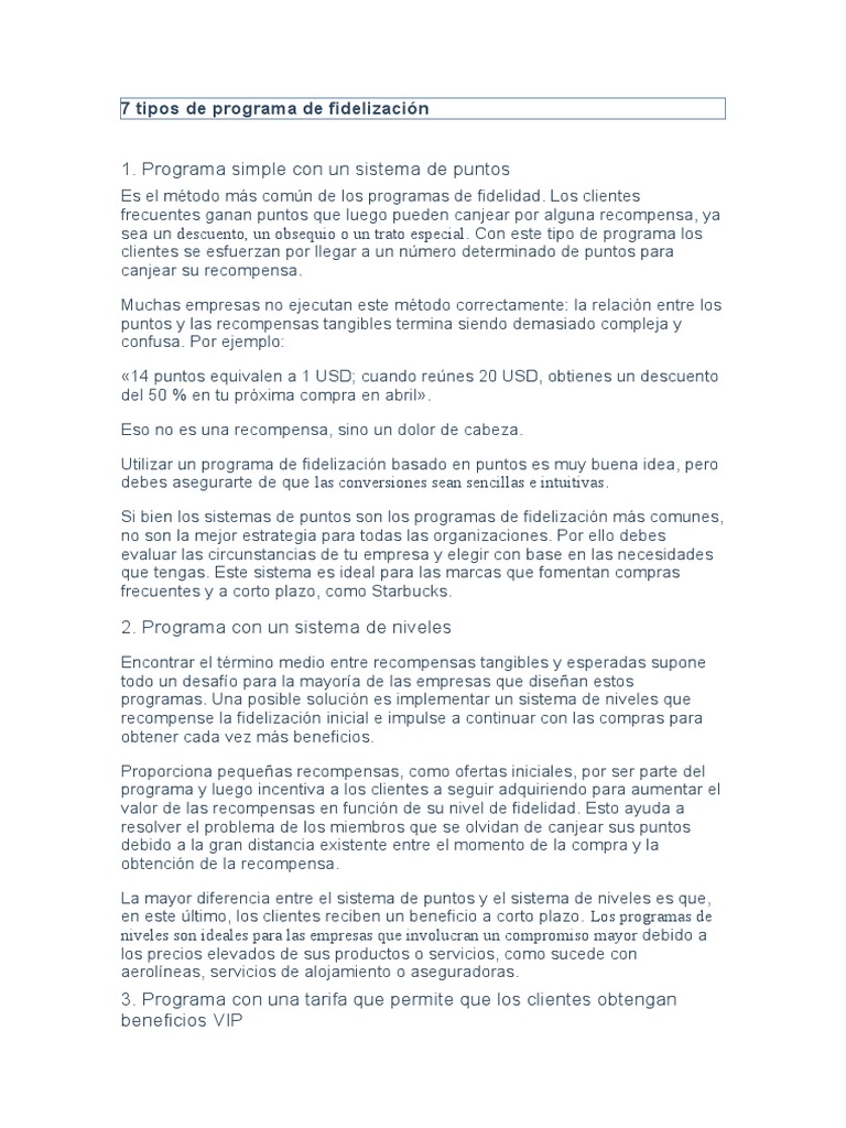 Programa Simple Con Un Sistema de Puntos | PDF | Marketing | Marca