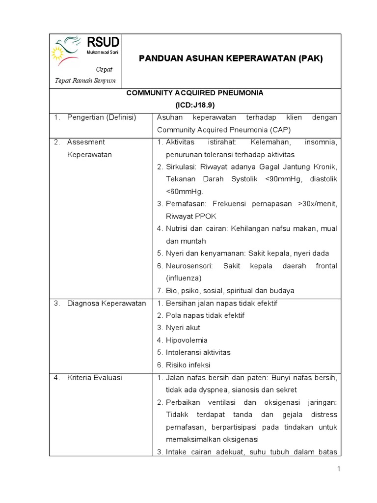 Community Acquired Pneumonia Cap Pdf
